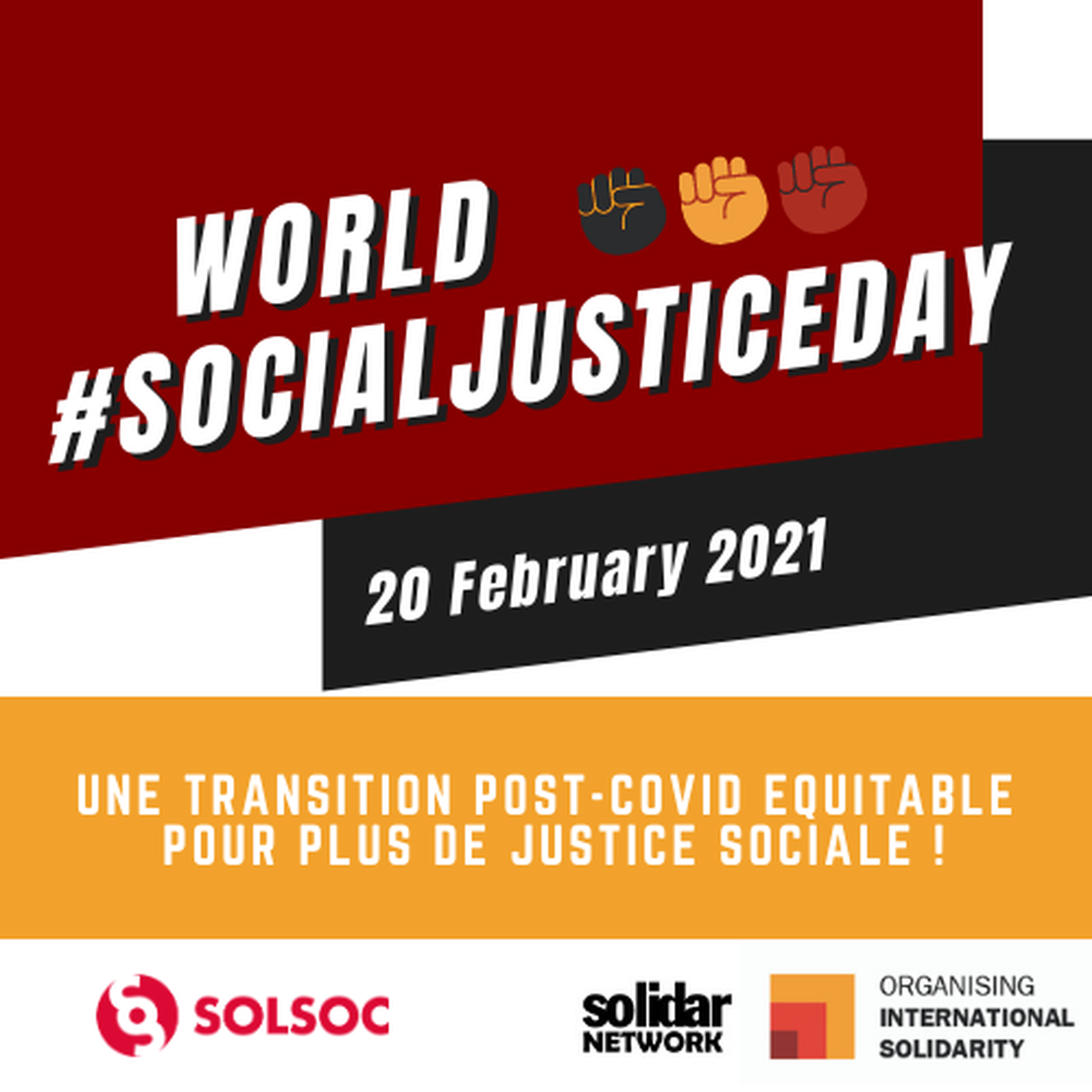 JOURNÉE MONDIALE DE LA JUSTICE SOCIALE 2021. COMMUNIQUÉ DU RESEAU SOLIDAR